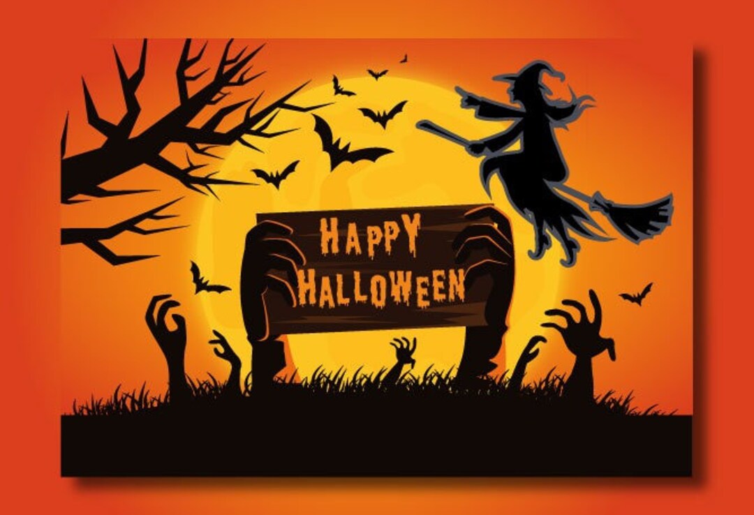 Printable Background for Halloween Themed Party, DIY Instant Download ...