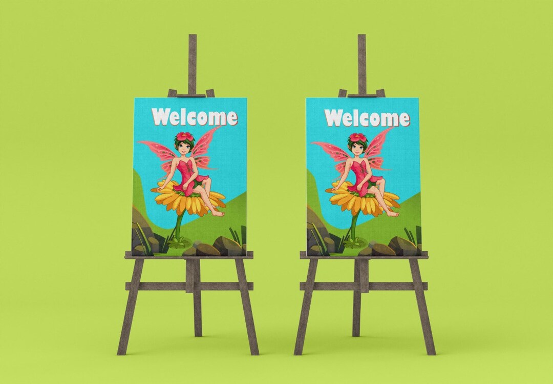 Printable Welcome Sign Small Size for Fairy Tale Girl's - Etsy México