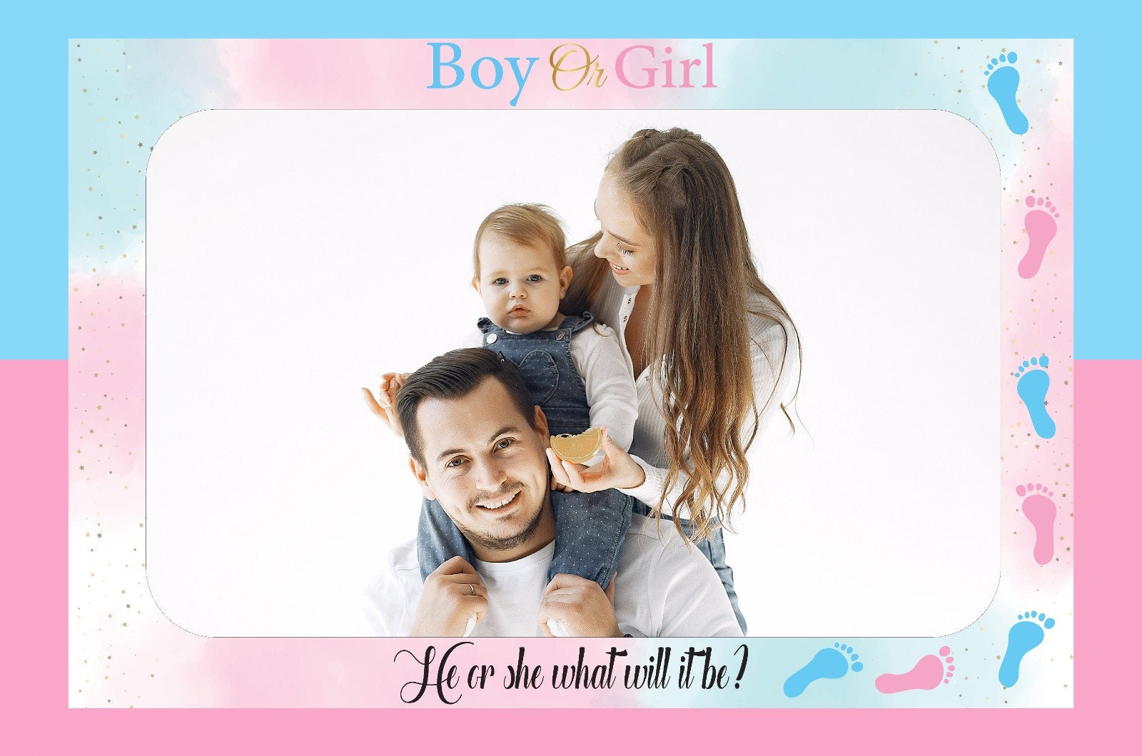 Printable Photo Booth for Gender Reveal Parties, Girl or Boy Photobooth ...