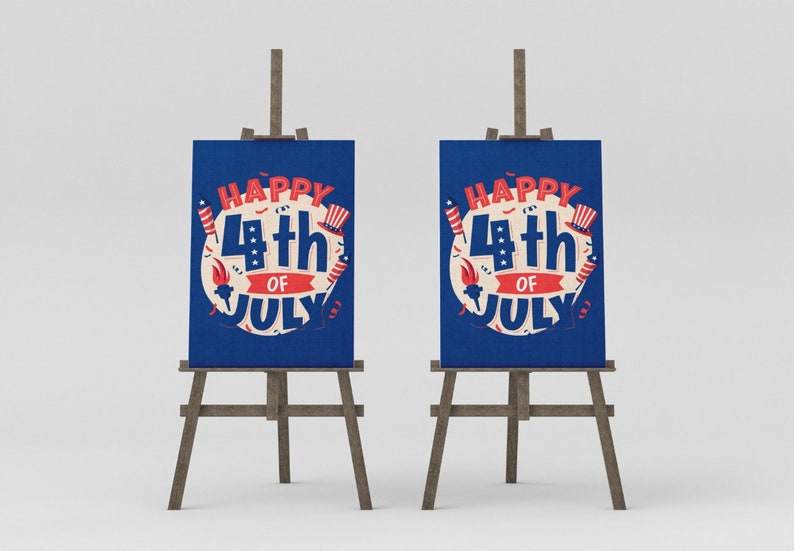 Printable Welcome Sign Small Size for Independence Day Party - Etsy