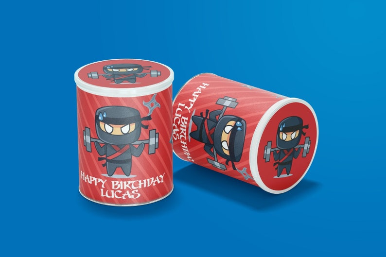 Printable Chips Labels for Ninja Themed Birthday Party, DIY Instant ...