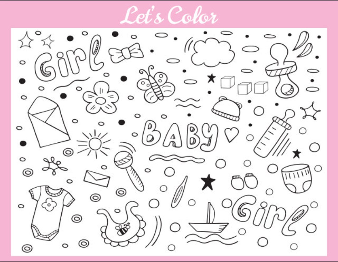 Baby Girl Coloring Pages