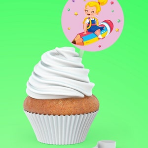 Printable Cupcake Topper for Back to School Event DIY - Etsy