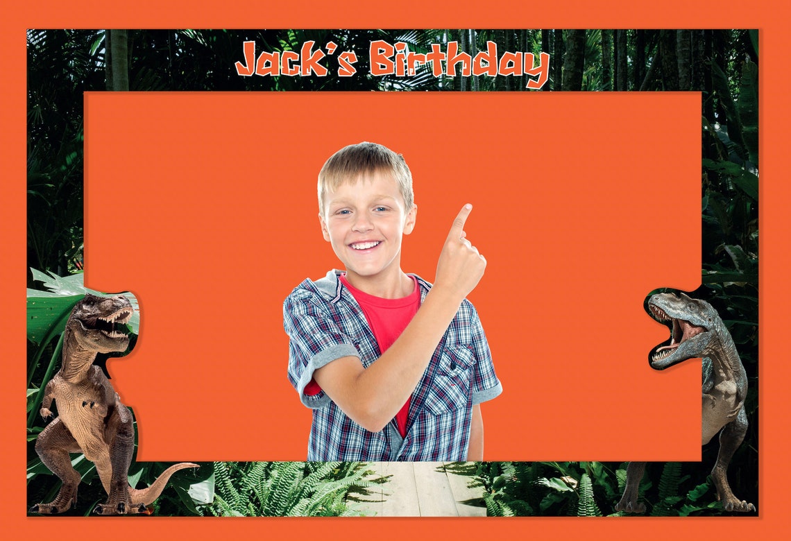 Jurassic World Dinosaur Photobooth Frame for Boy's Birthday Party - Etsy