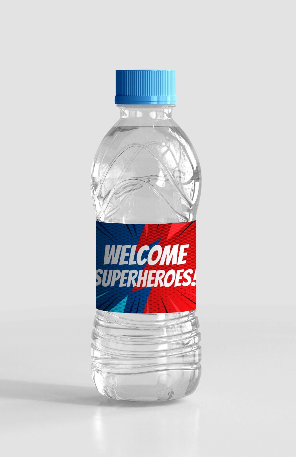 Printable Water Labels for Superhero Themed Birthday Party, Instant ...