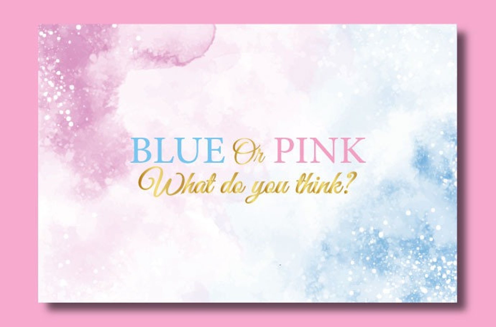 Printable Background for Gender Reveal Parties, Girl or Boy Poster ...