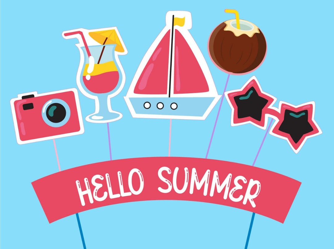 Printable Centerpieces for Summer Season, DIY Instant Download, Cupcake ...