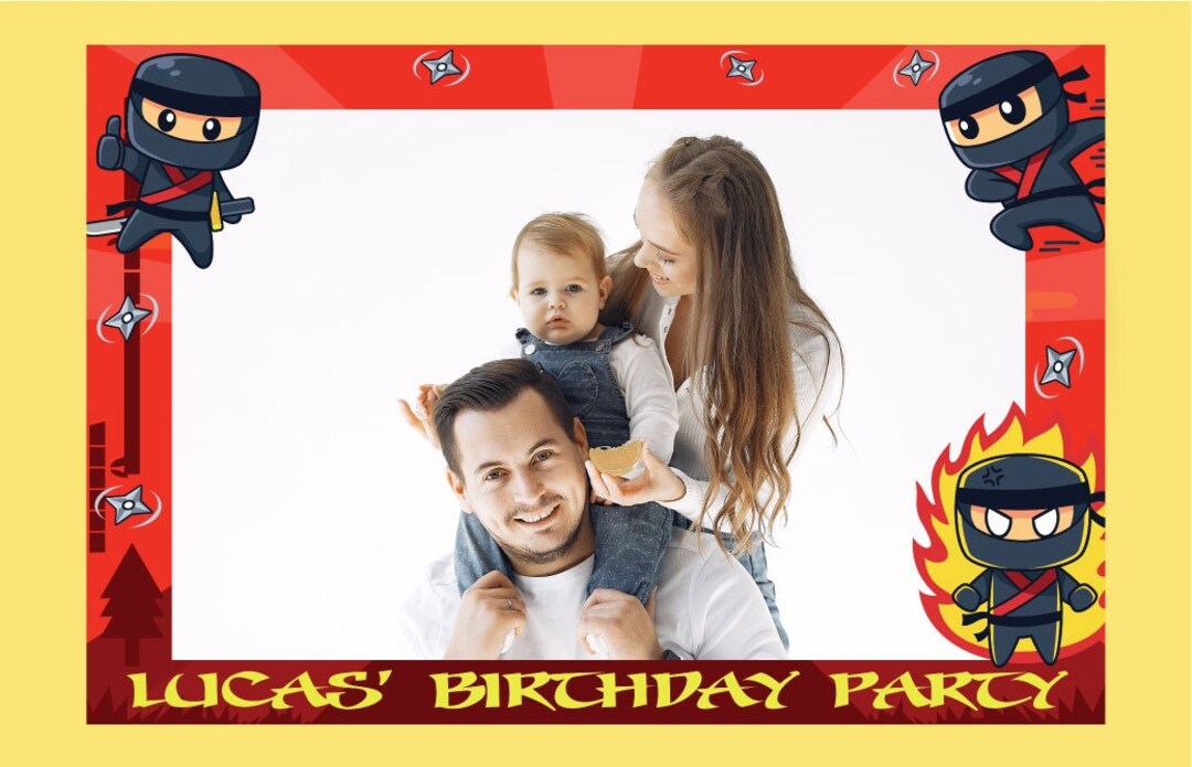 Printable Photobooth for Ninja Themed Birthday Party, DIY Instant ...