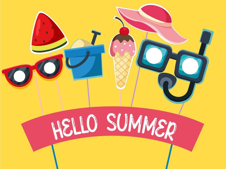 Printable Centerpieces for Summer Season, DIY Instant Download, Cupcake ...