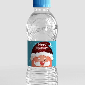 Printable Water Bottle Label for Your Christmas Party, DIY Instant ...