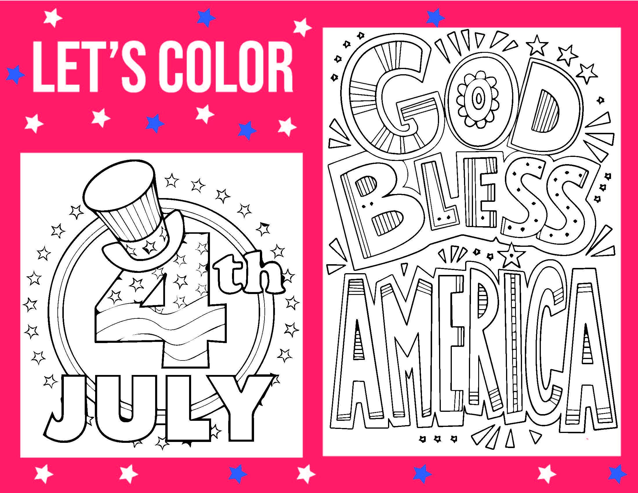 Printable Coloring Pages for Kids, Independence Day Party, July 4th ...