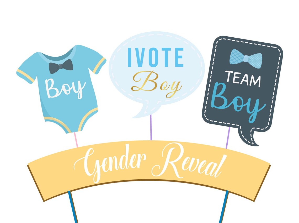 Printable Centerpieces for Gender Reveal Parties, Boy or Girl Cupcake ...