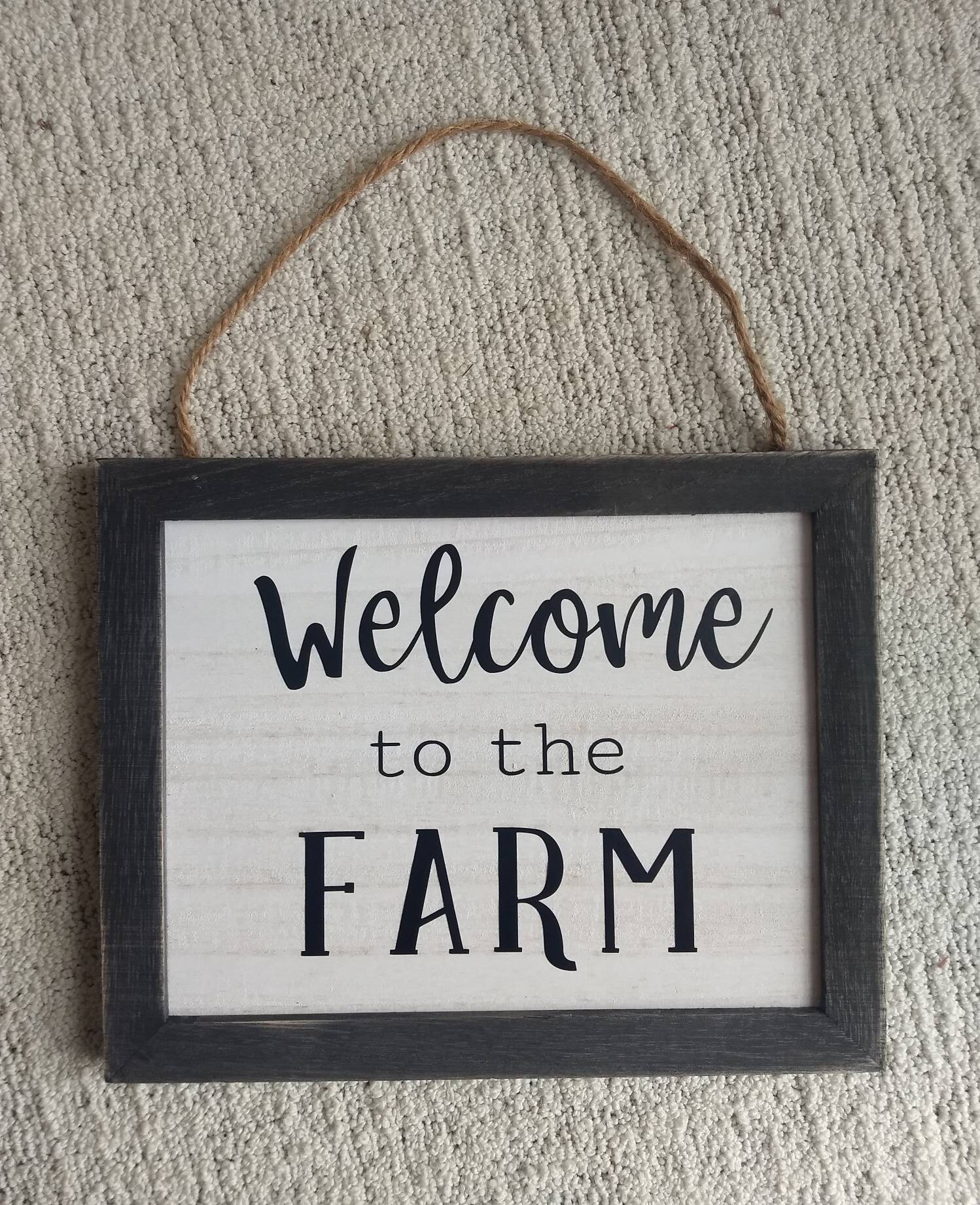 Welcome to the Farm Wooden Sign Farmhouse Decor - Etsy