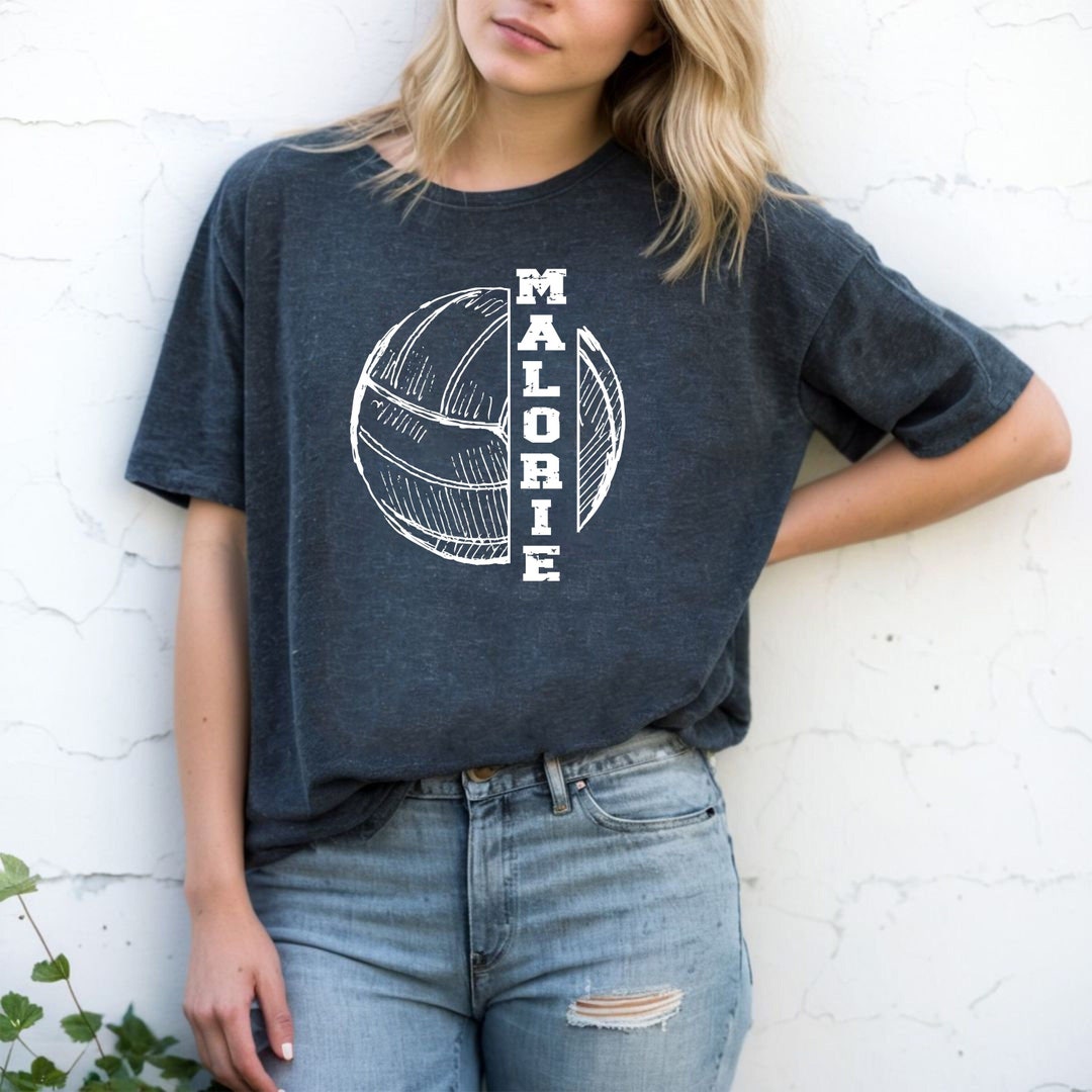 Custom Name Volleyball T-shirt, Custom Volleyball Shirt With Name, Show ...