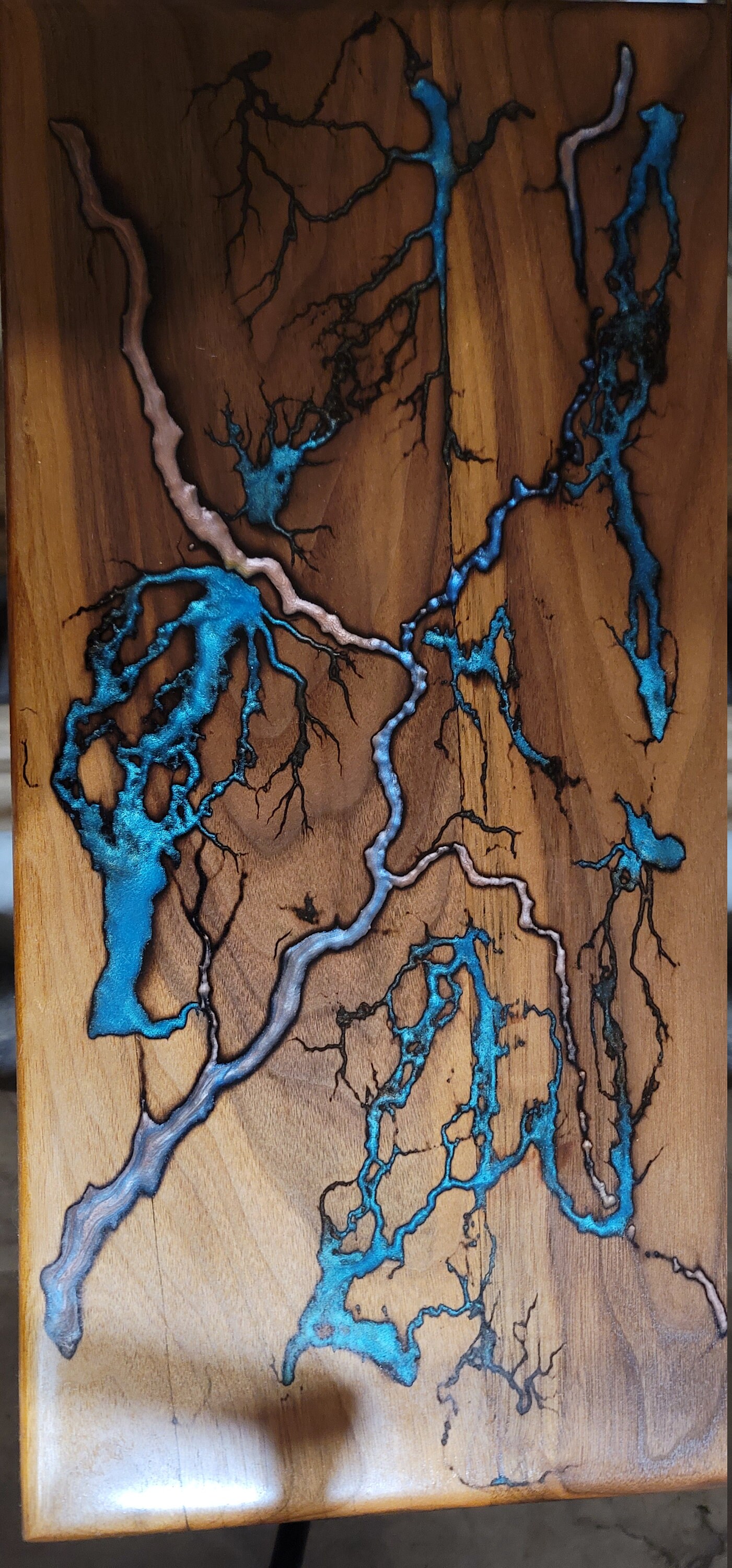 Fractal Burnt Epoxy Resin Table - Etsy
