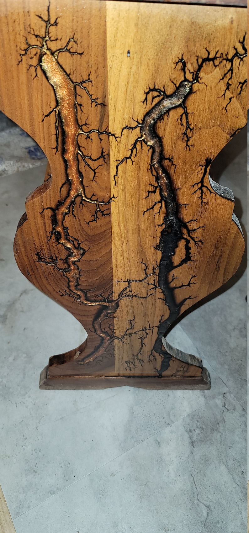 Fractal Burnt Epoxy Resin Table - Etsy