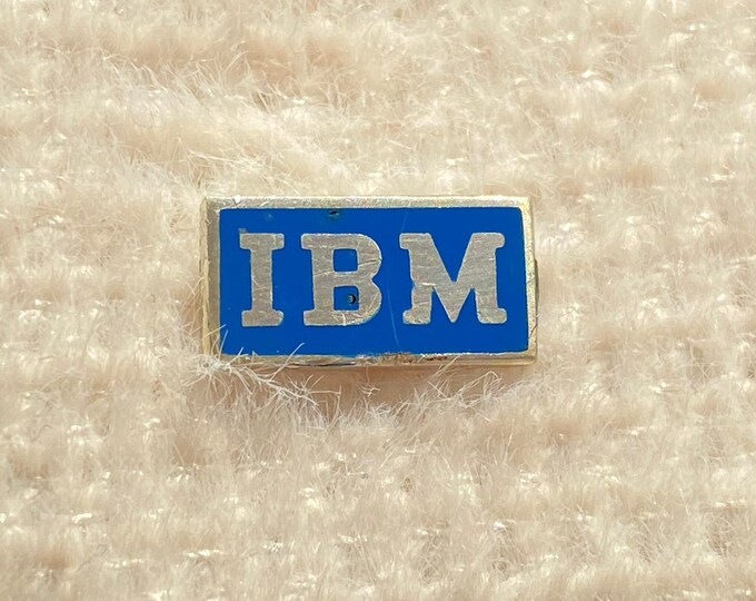 Vintage 1950s IBM Logo Enamel Pin - Retro Metal Badge - Tech ...