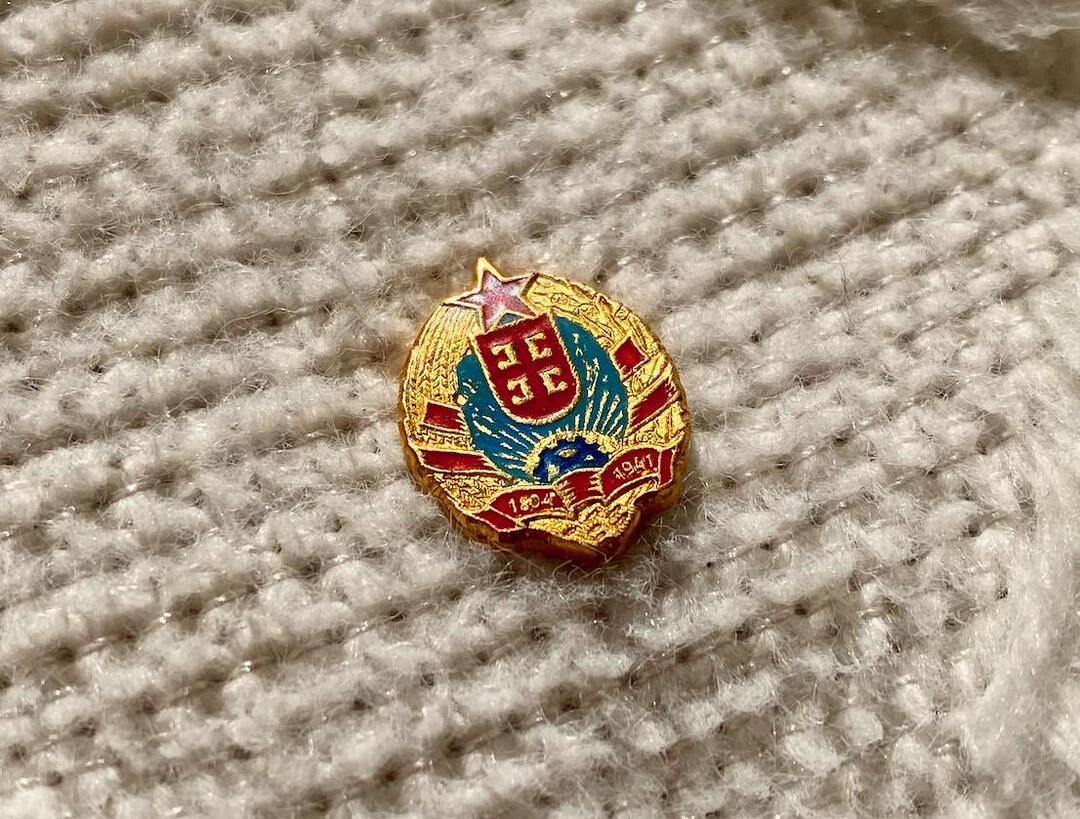 Vintage 1950s Socialist Republic of Serbia Enamel Pin – Rare 1950s ...