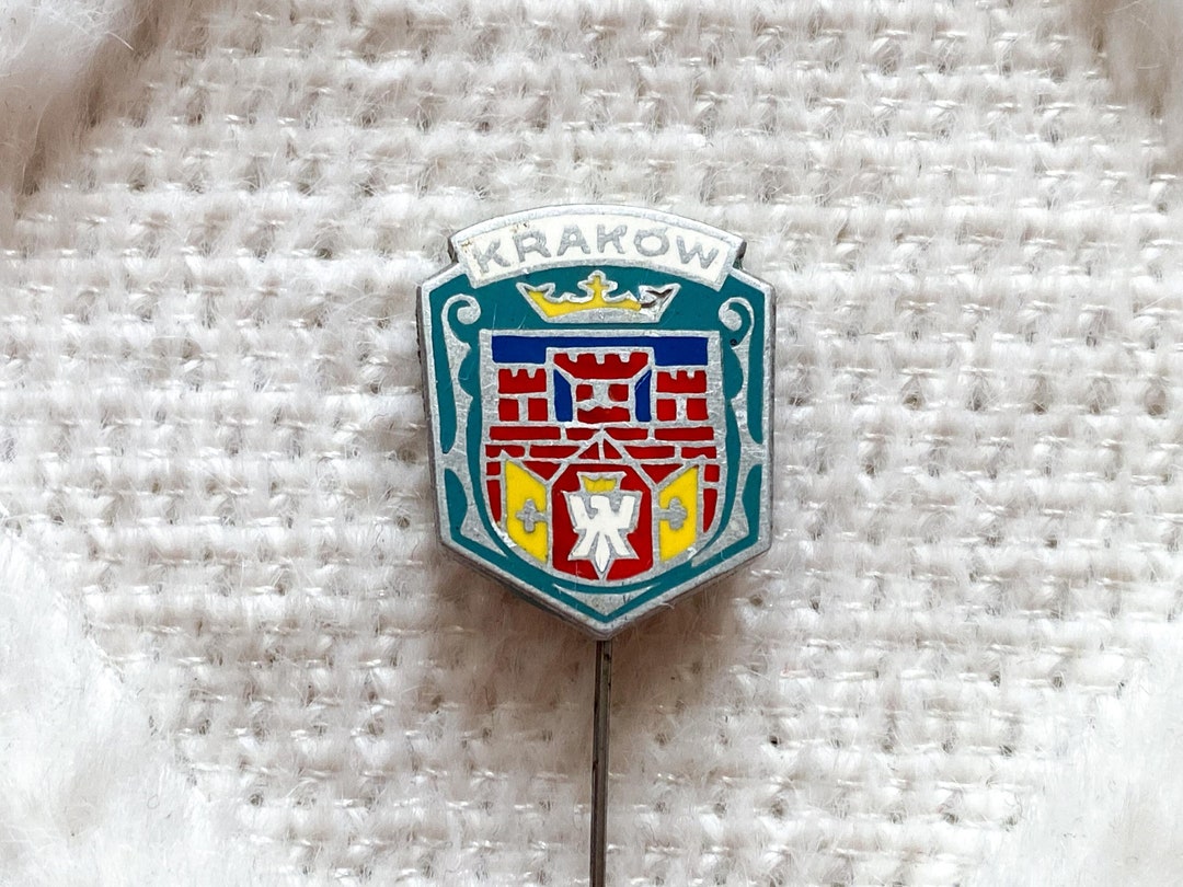 Vintage Krakow Coat of Arms Enamel Pin From 1980 | Antique Kraków Lapel ...
