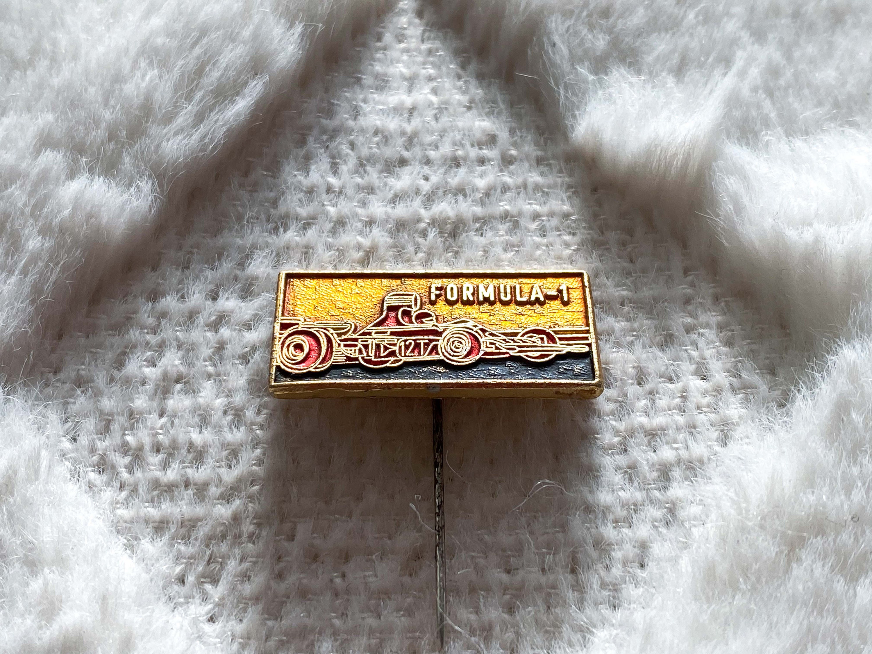 Vintage Formula One Pin From the 1980s | Antique Yellow Formula 1 Badge ...
