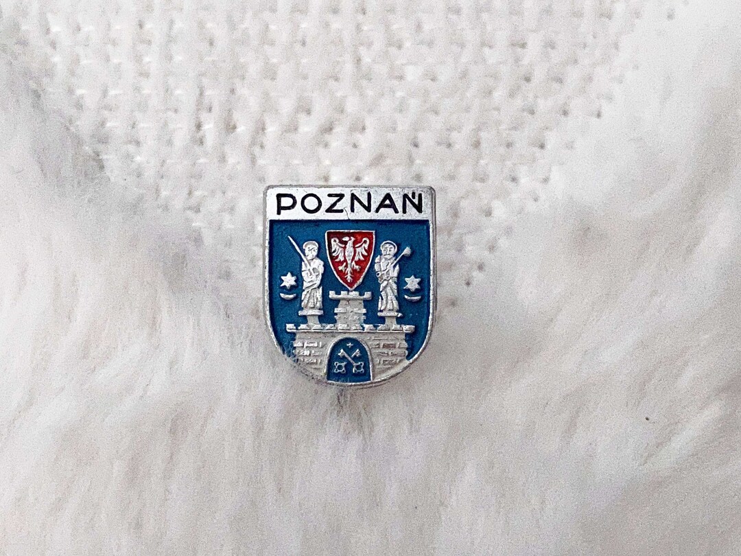 Vintage Poznan Coat of Arms Enamel Pin | Antique Poznań Lapel Pin ...