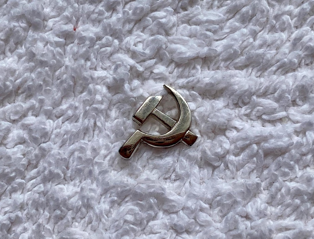 Vintage 1950s Hammer and Sickle Enamel Pin - Authentic Communist Badge ...