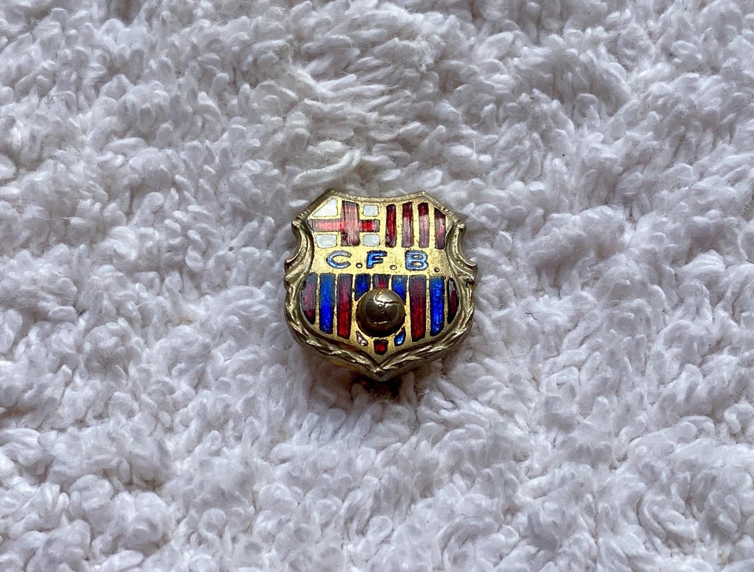 Vintage 1960s FC Barcelona Enamel Pin | Rare Retro FC Barcelona Metal ...