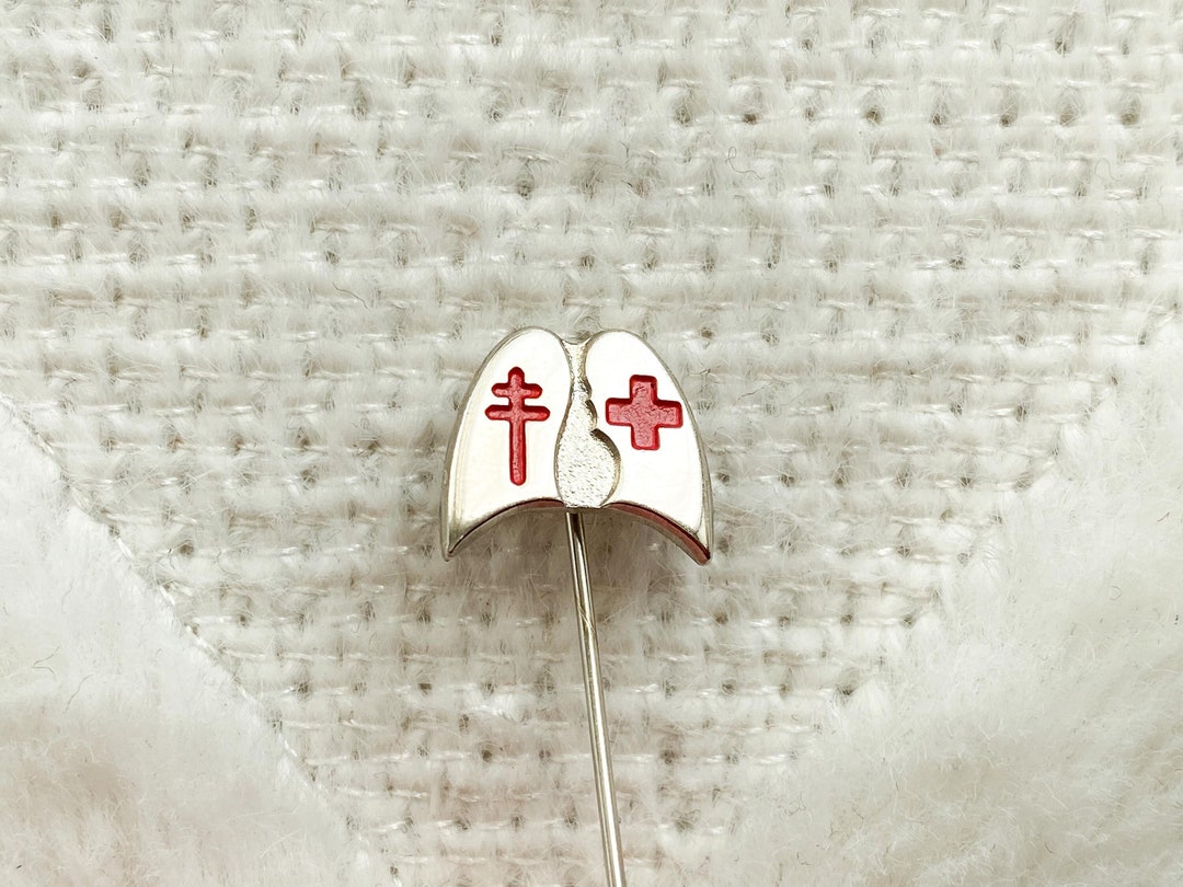 Vintage Lungs Lapel Pin With Tuberculosis Symbol From 1960s | Survived ...
