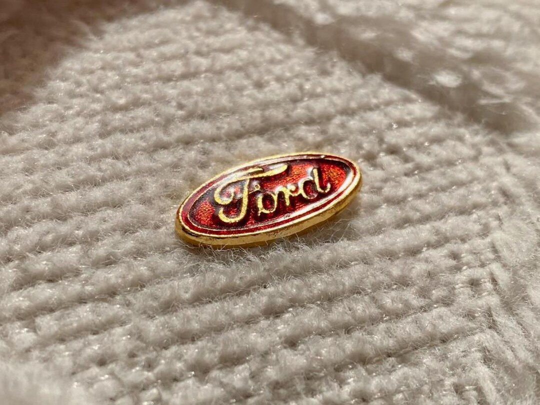 Vintage 1960s Ford Miniature Lapel Pin | Antique Ford Enamel Pin | Red ...