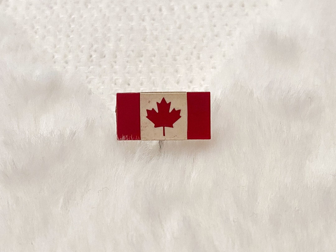 Vintage Canada Flag Enamel Pin | Antique Canadian Flag Maple Leaf Lapel ...