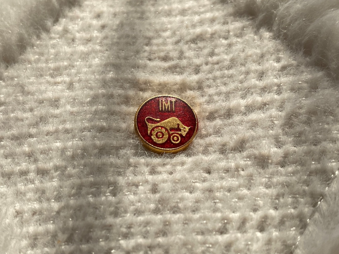Vintage IMT Logo Enamel Pin - Authentic Metal Tractor Badge - Antique ...