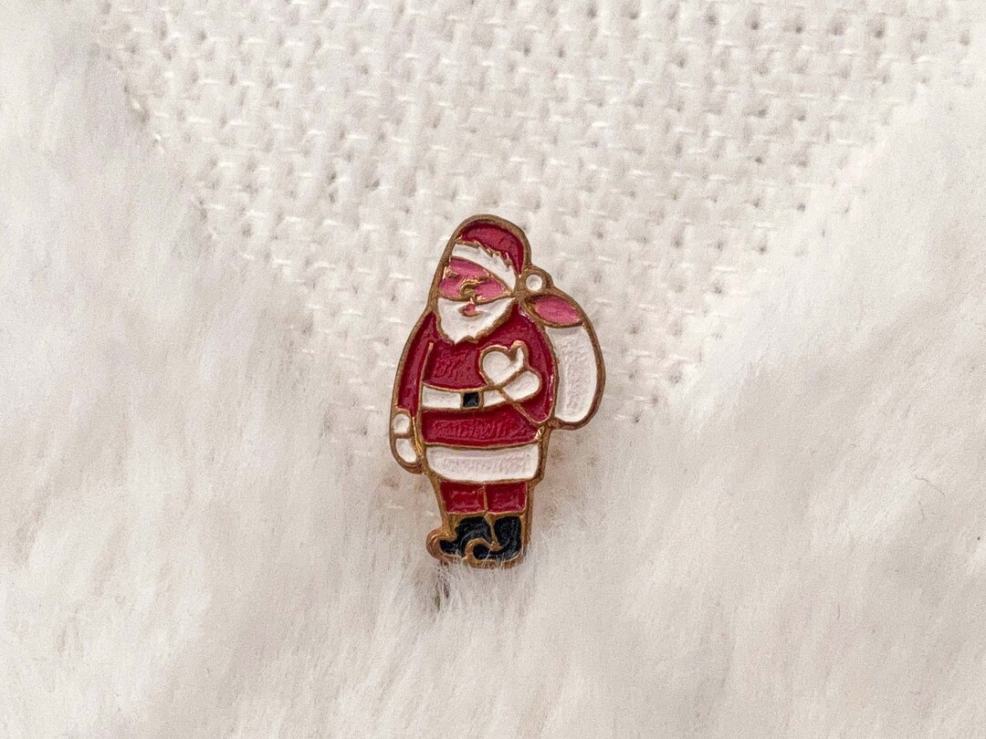 Vintage Santa Claus Enamel Pin | Antique Father Christmas Lapel Pin ...