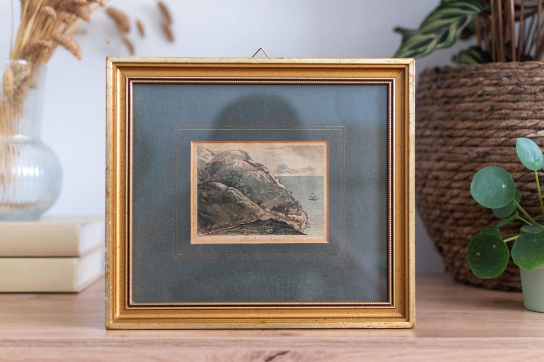 Antique 1800s Lithograph of Famous Glenthorne House on Devon Cliffs in ...