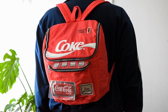 Vintage Coca Cola Vending Machine Backpack, Retro Ame… - Gem