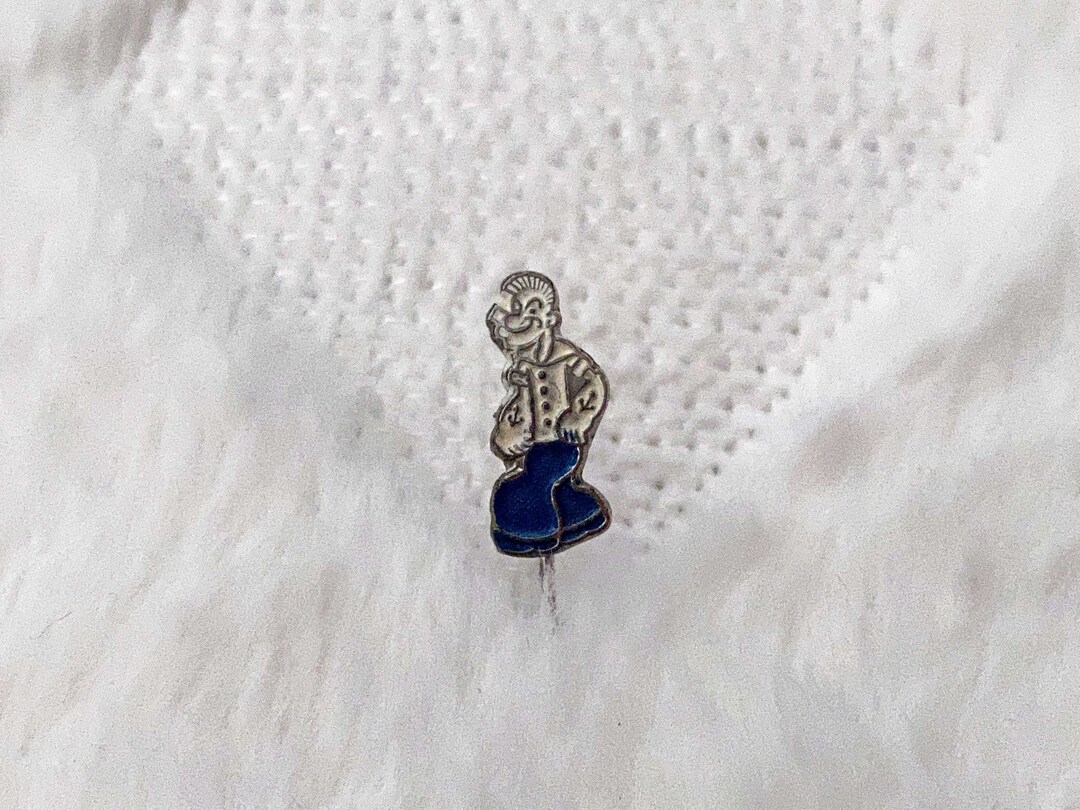 Vintage Popeye Enamel Pin | Antique Popeye Lapel Pin From 1960s | Old ...