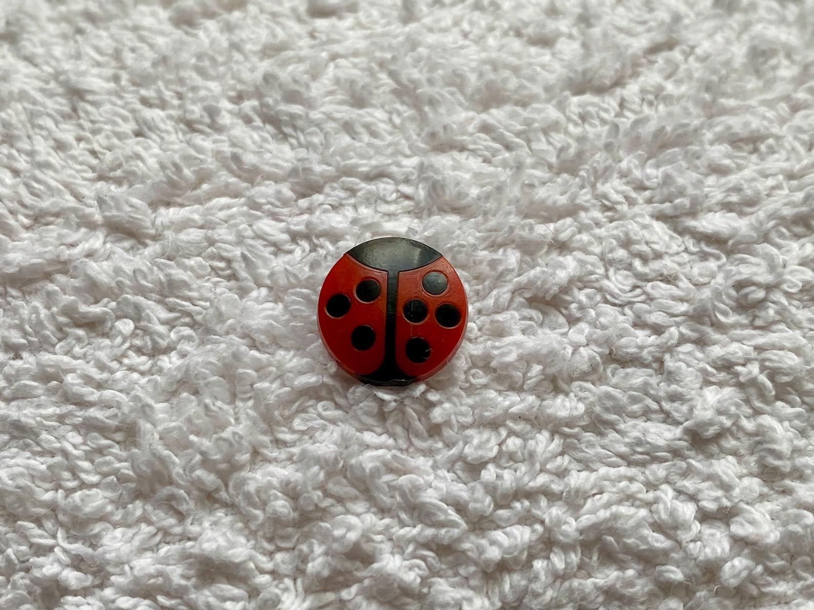 Vintage 1980s Ladybug Enamel Pin | Stylized Red Ladybird Brooch | Retro ...