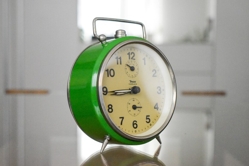 Vintage Insa Green Alarm Clock 1960s Yugoslavian Midcentury - Etsy