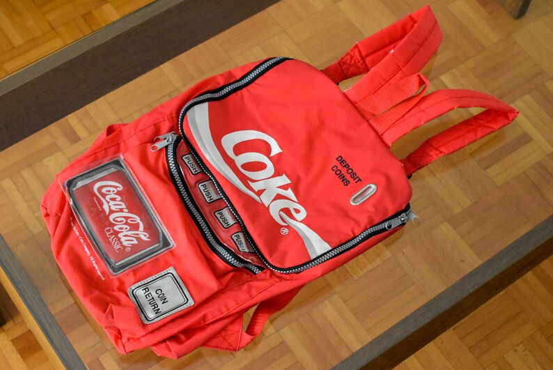 Vintage Coca Cola Vending Machine Backpack, Retro Americana Collectible ...