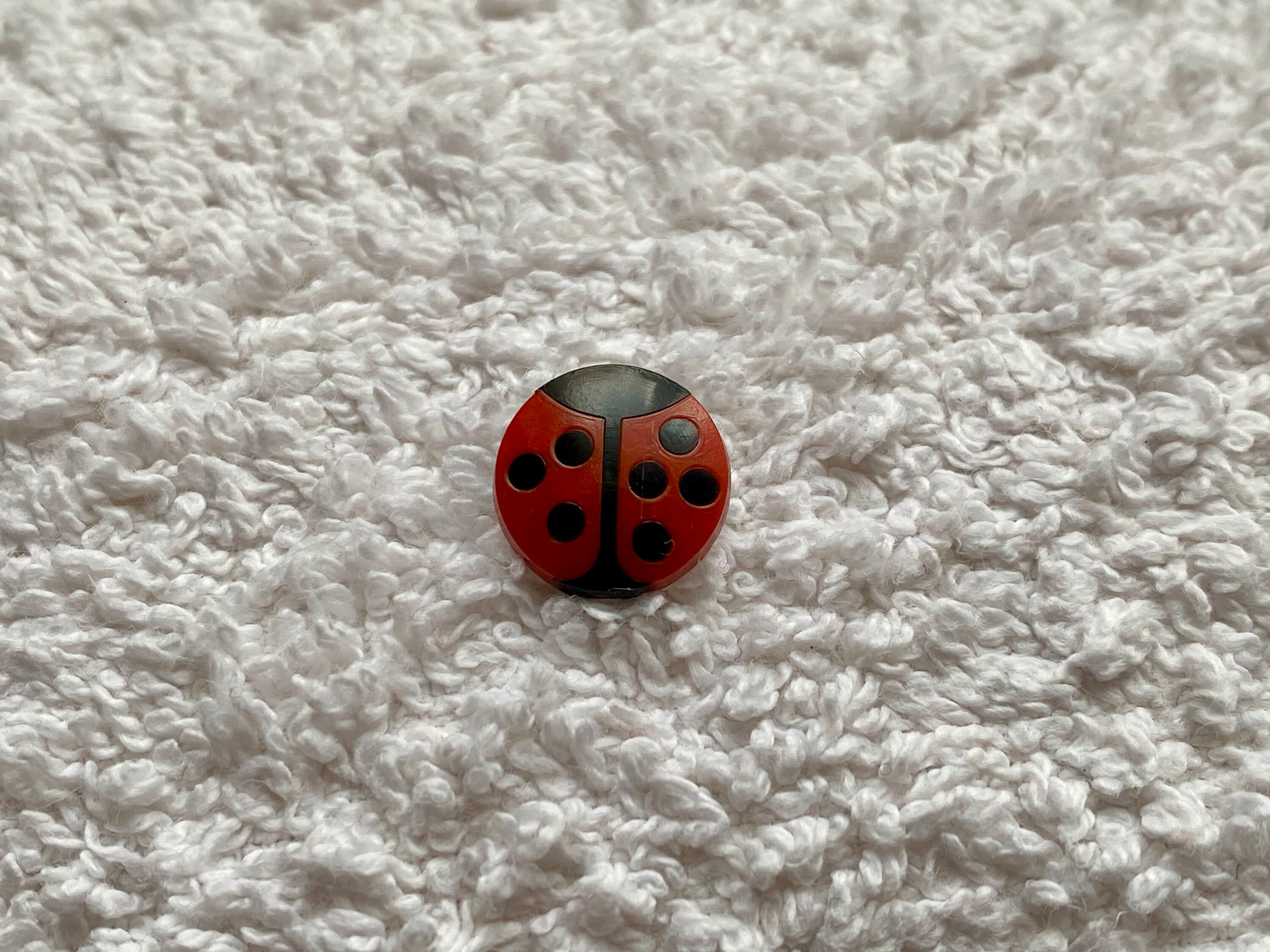 Vintage 1980s Ladybug Enamel Pin | Stylized Red Ladybird Brooch | Retro ...