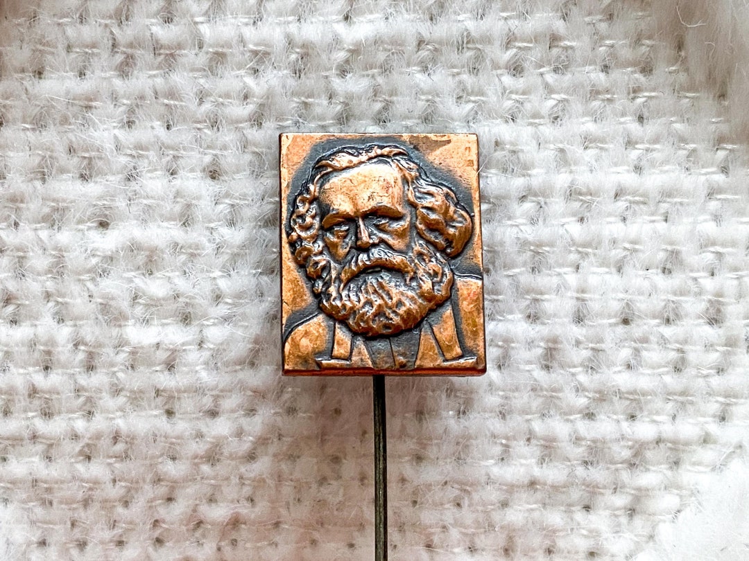 Vintage Karl Marx Enamel Pin Antique Communist Hero Lapel Pin Vintage ...