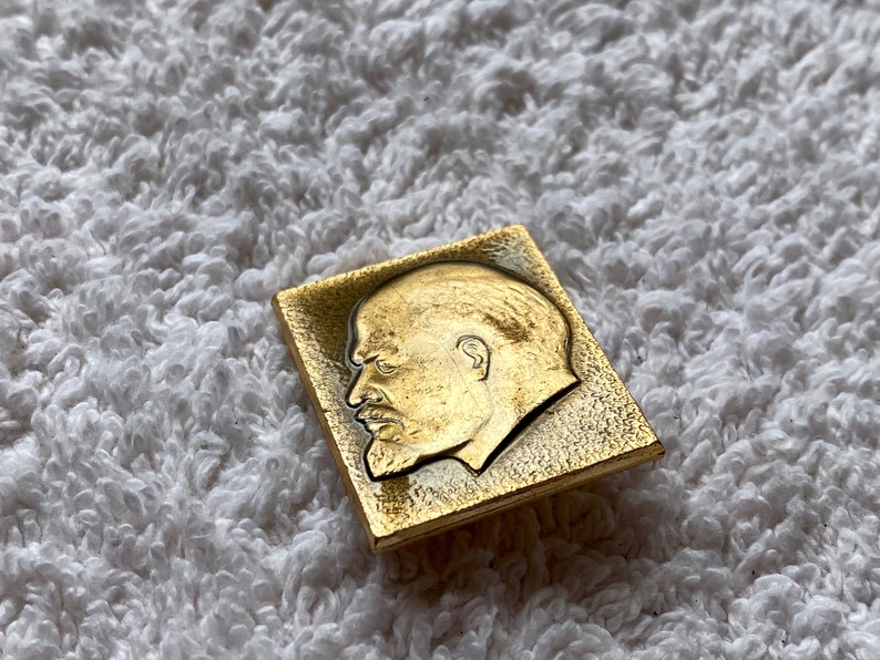 Vintage 1940s Lenin Profile Enamel Pin | Vintage Communist Pin ...