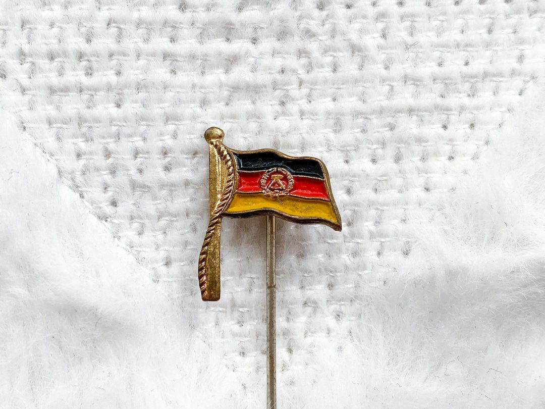 Vintage Lapel Pin Featuring the Flag of East Germany | Antique East ...