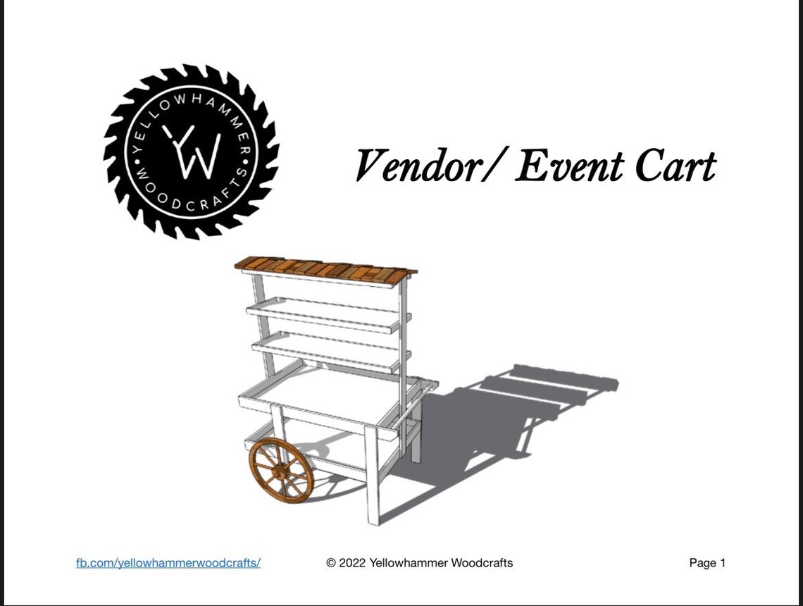 Digital Build Plans for a Vendor Display Cart - Etsy