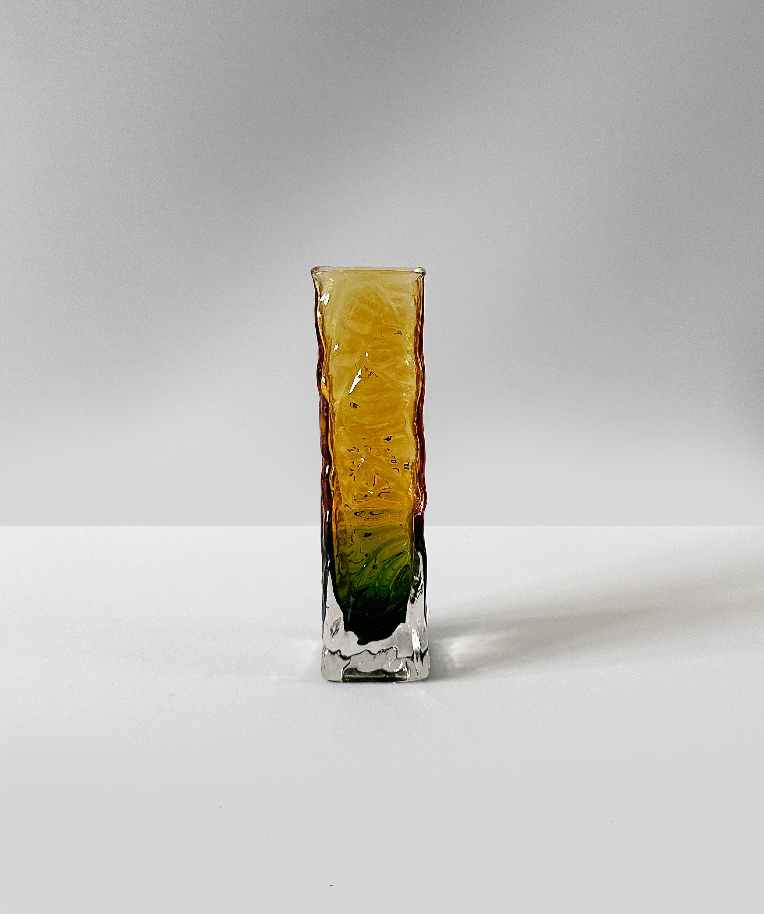 TAJIMA of Japan. Mid Century 60's Japanese Tajima Glass Textured Amber ...