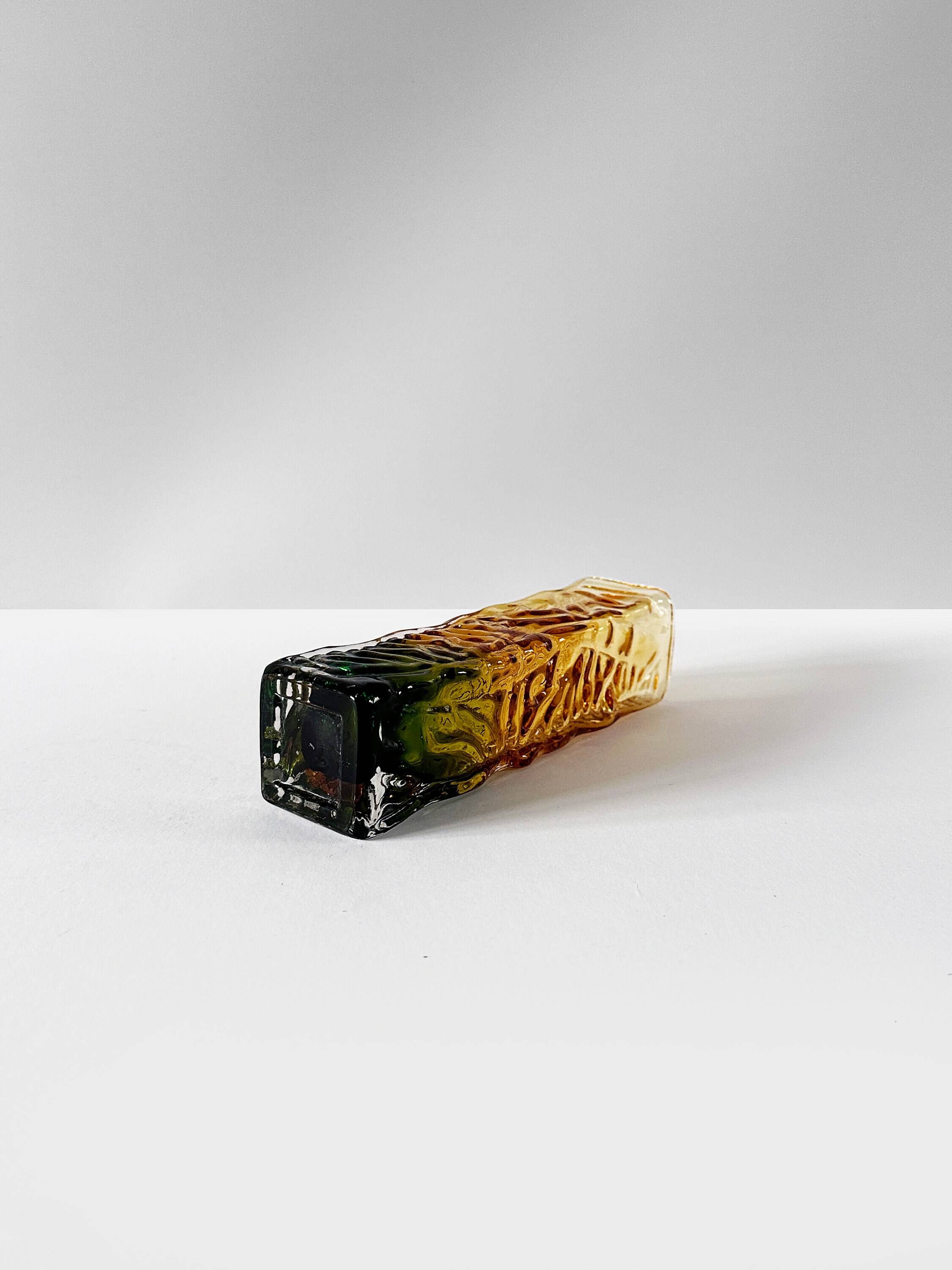 TAJIMA of Japan. Mid Century 60's Japanese Tajima Glass Textured Amber ...