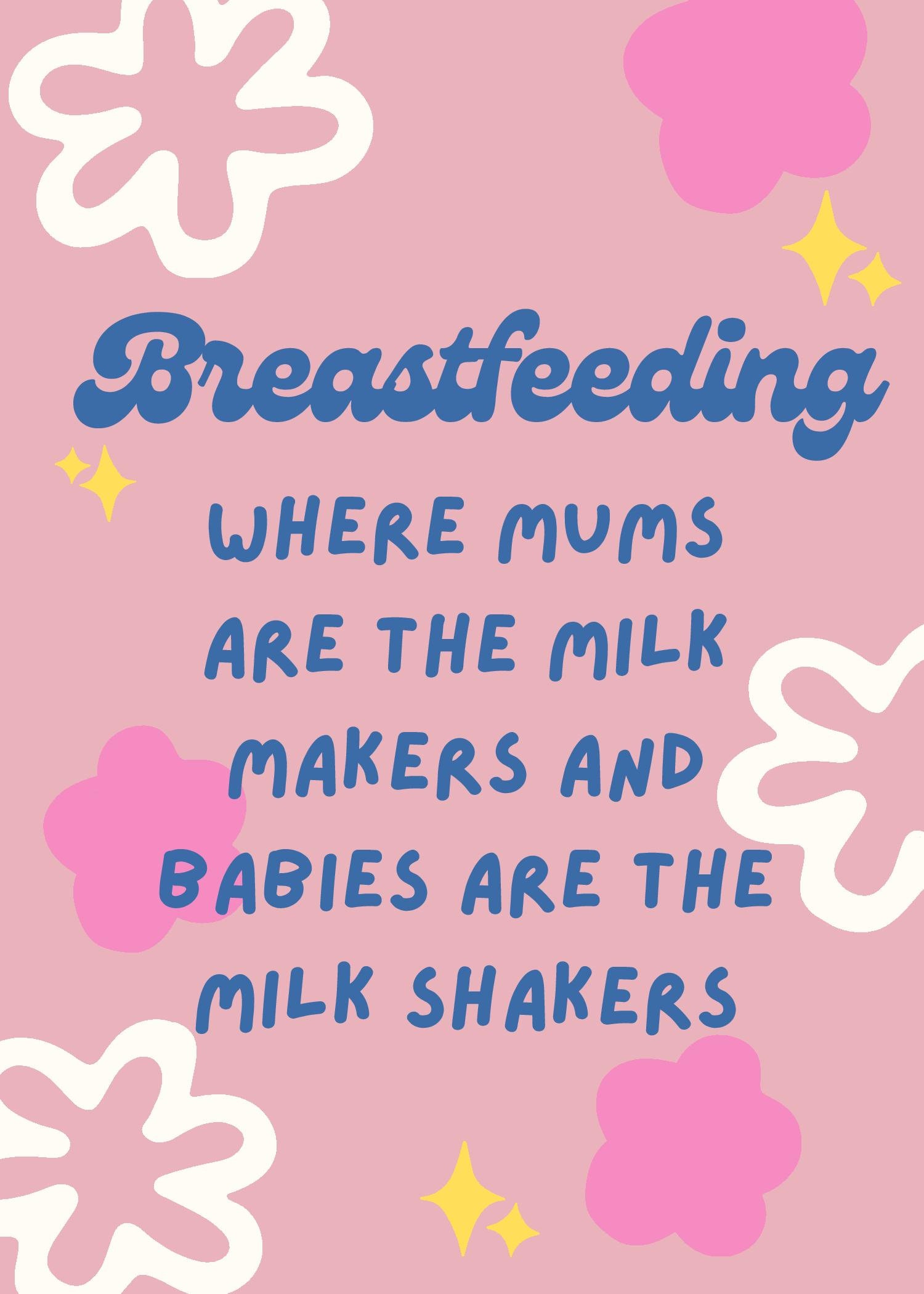DIGITAL DOWNLOAD | Breastfeeding Funny Quote Poster Motherhood ...