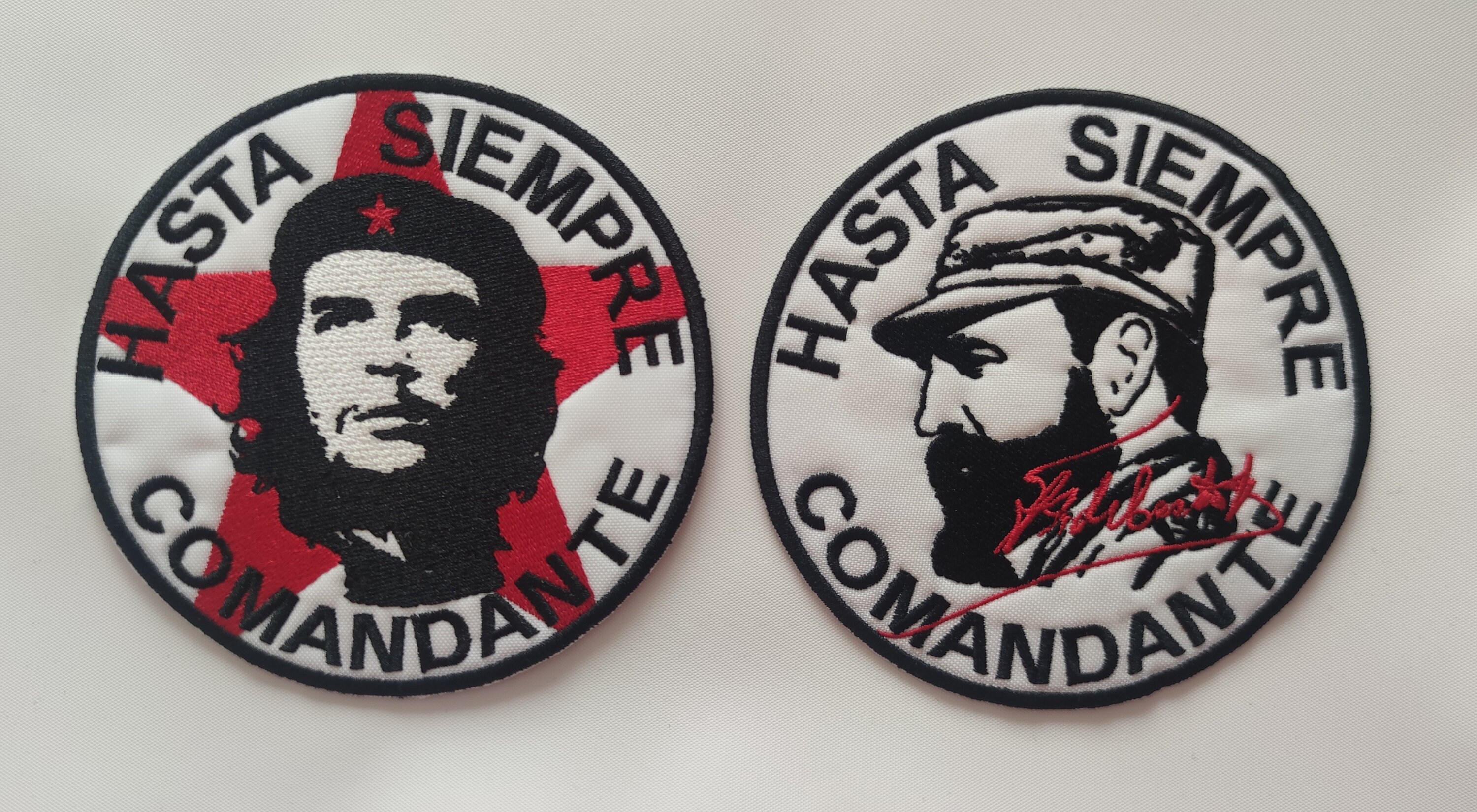 Set De 2 Che Guevara & Fidel Castro Firma Redonda Bordado - Etsy Australia