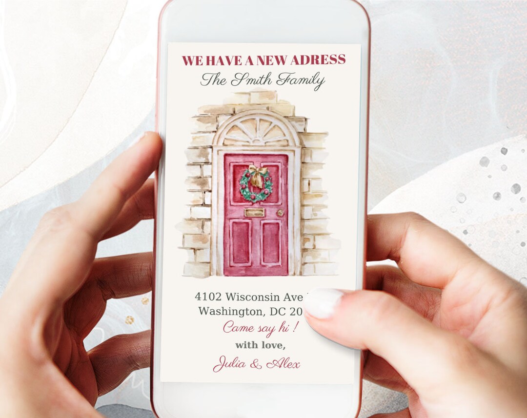 Digital Invitation,watercolor Digital Moving Invitations for New Home ...
