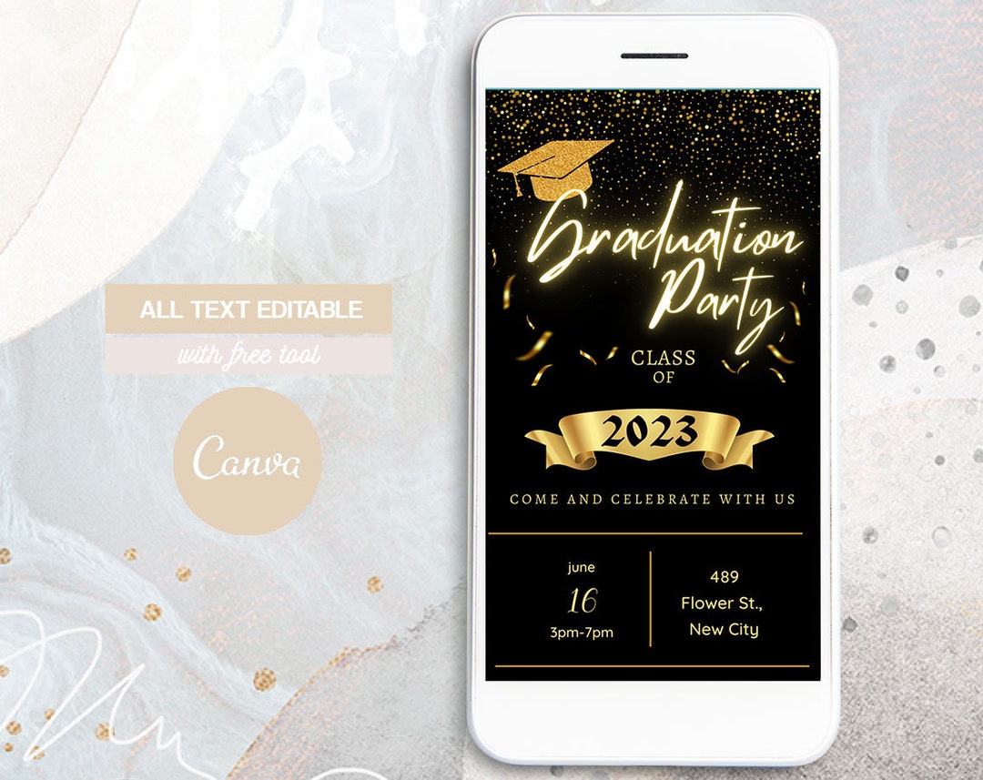 Graduation Party Invitation Template, Graduation Invitation 2023 ...