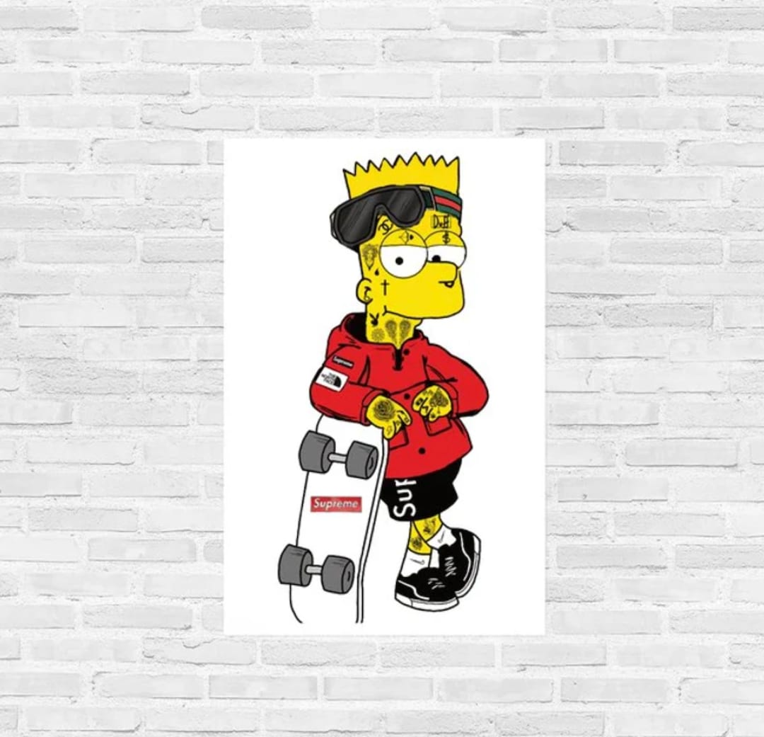 Bart Simpson Canvas Art Poster - Etsy